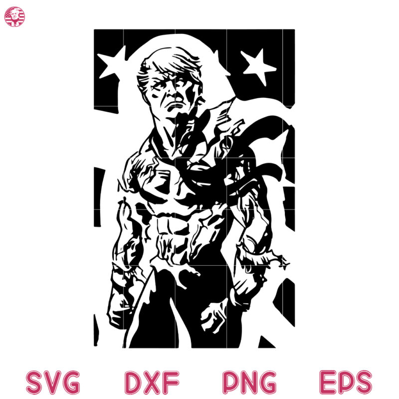 Donald Trump Poster Svg, Donald Muscle Svg - SVGTrump