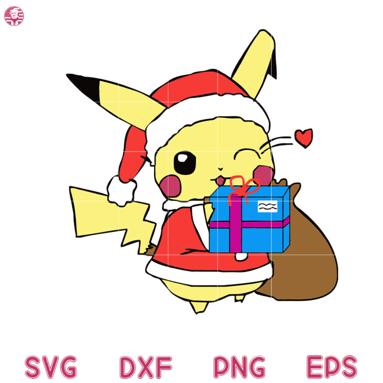 Pokemon Pocket Christmas Svg, Santa Pokemon Svg, Merry Christmas Svg ...