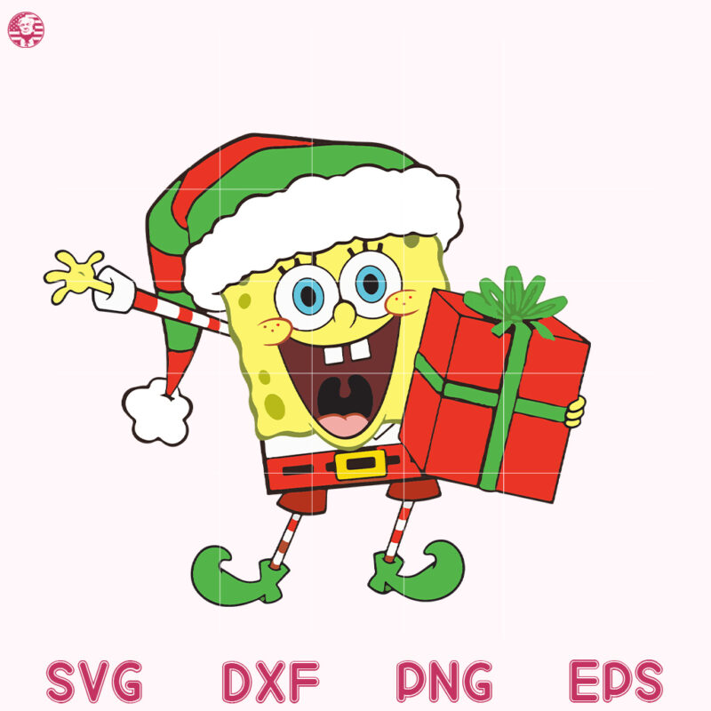 Spongebob Santa Standee Svg, Spongebob Christmas, Spongebob Santa ...