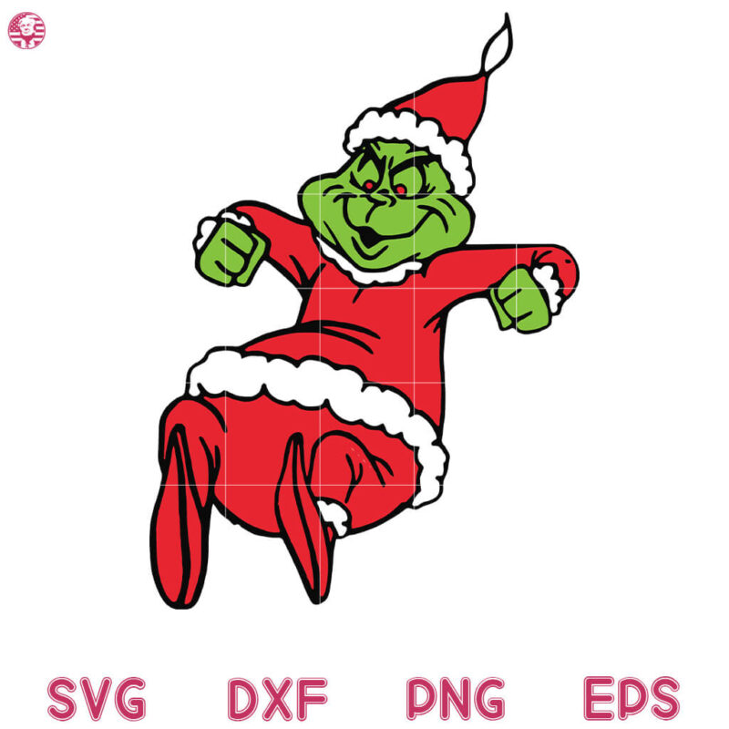 The Grinch Jump Up Svg, Grinch Svg, Cute Grinch Svg - SVGTrump